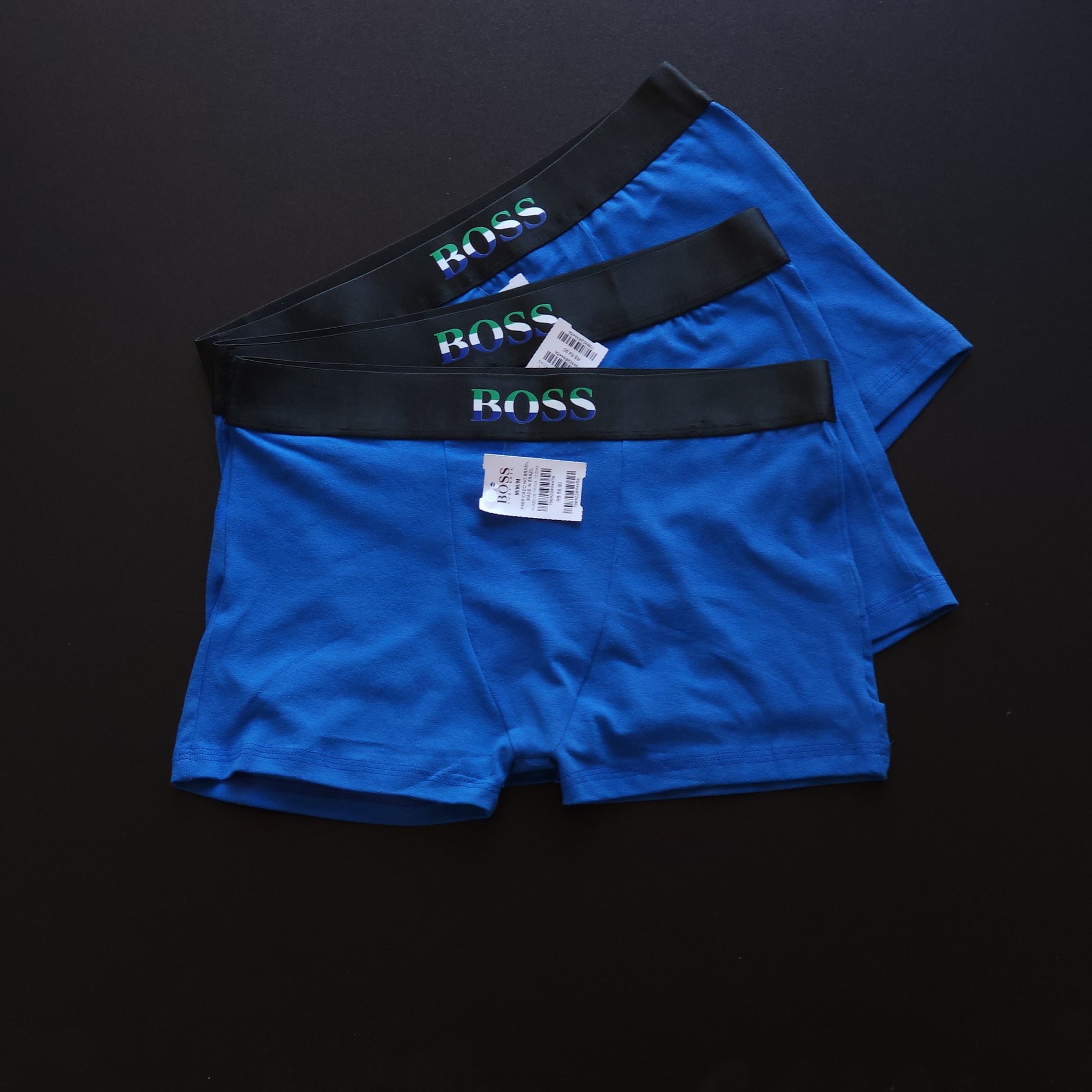 1 GRADE (12 CUECAS) LUXO COR ÚNICA AZUL ROYAL(4 CAIXINHAS GRÁTIS ...